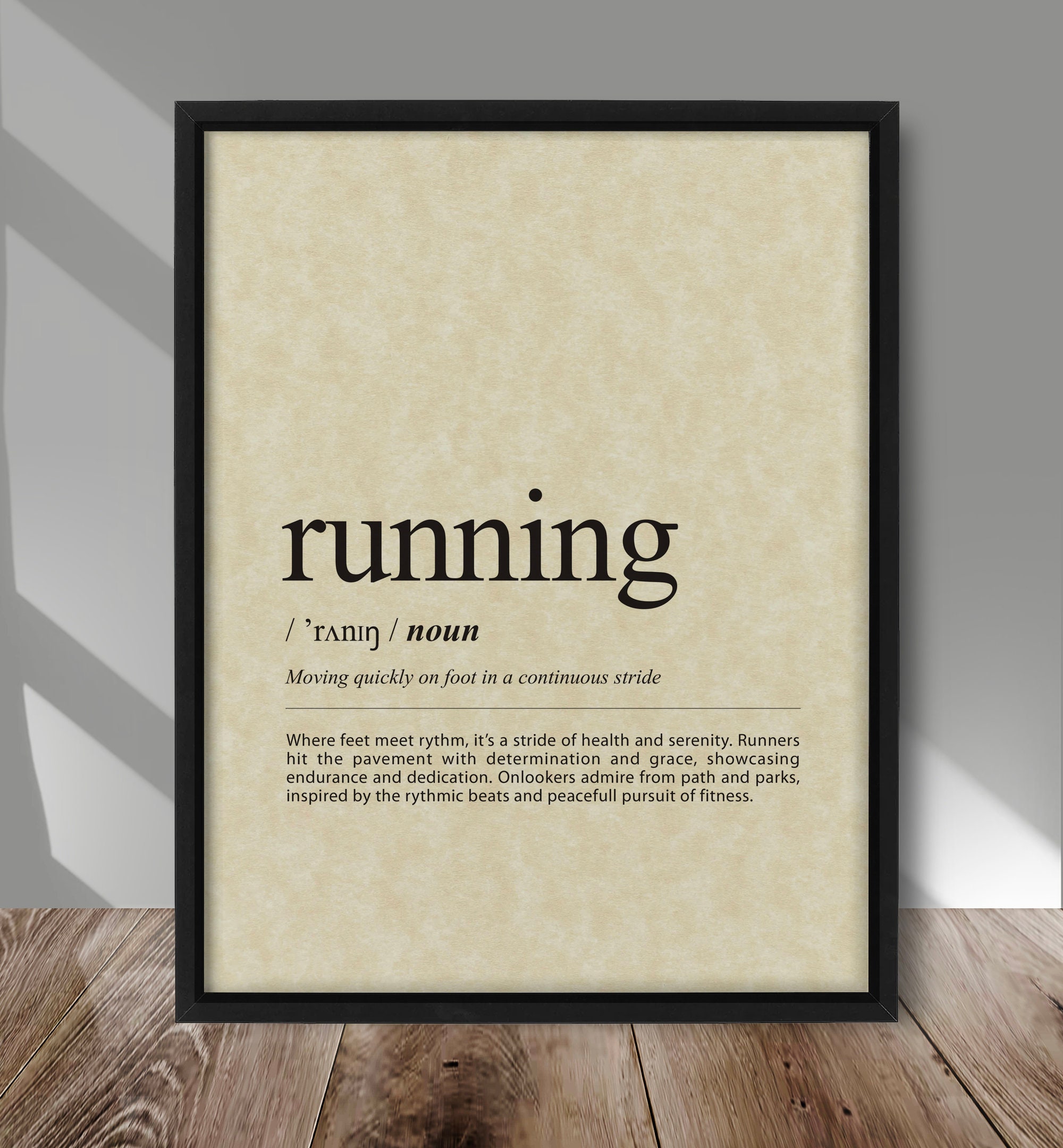 Running Definition Print, Running Sport Definition Wall Decor, Sports ...