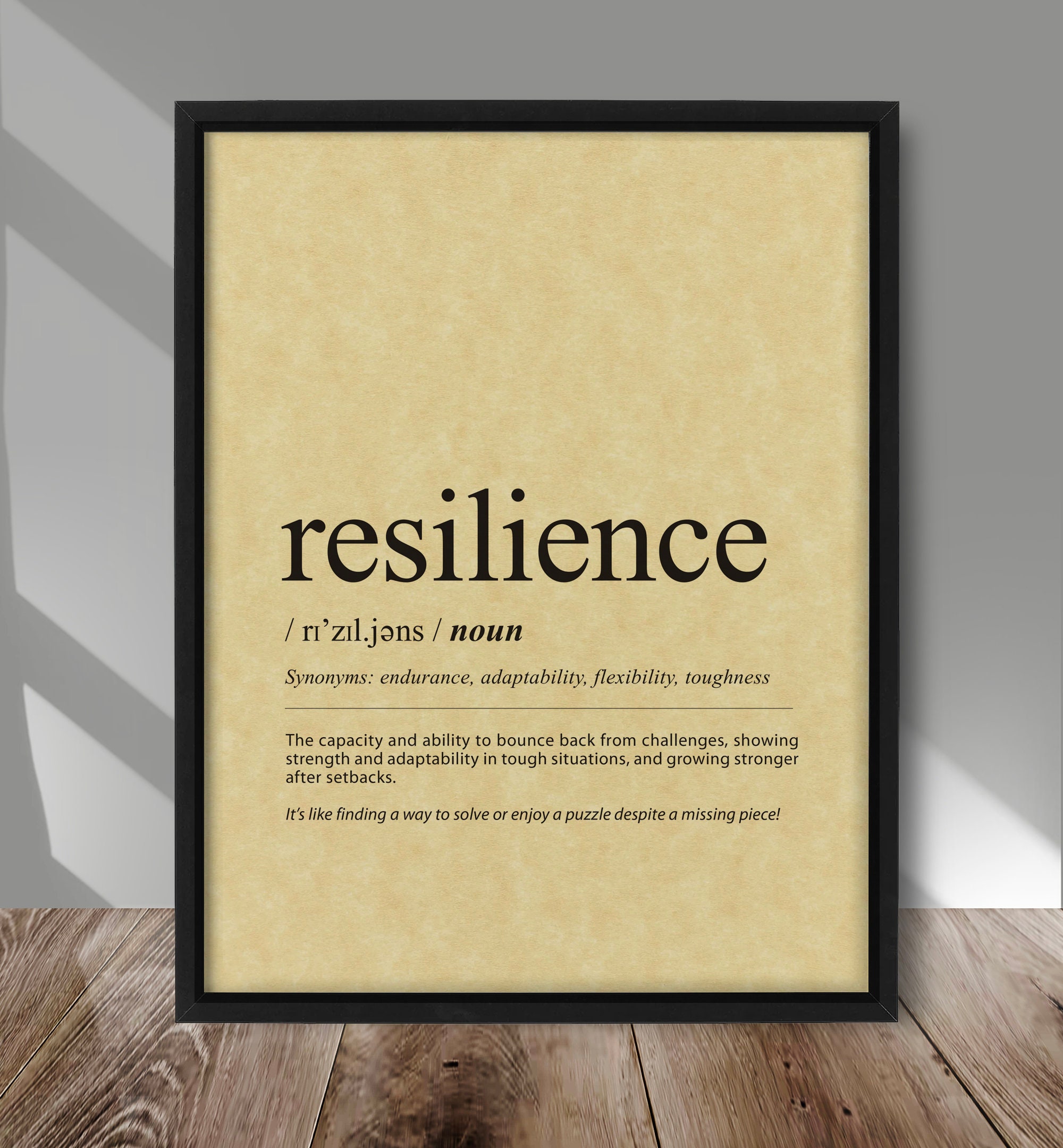 Resilience Definition Poster, Resilience Definition Art Print ...