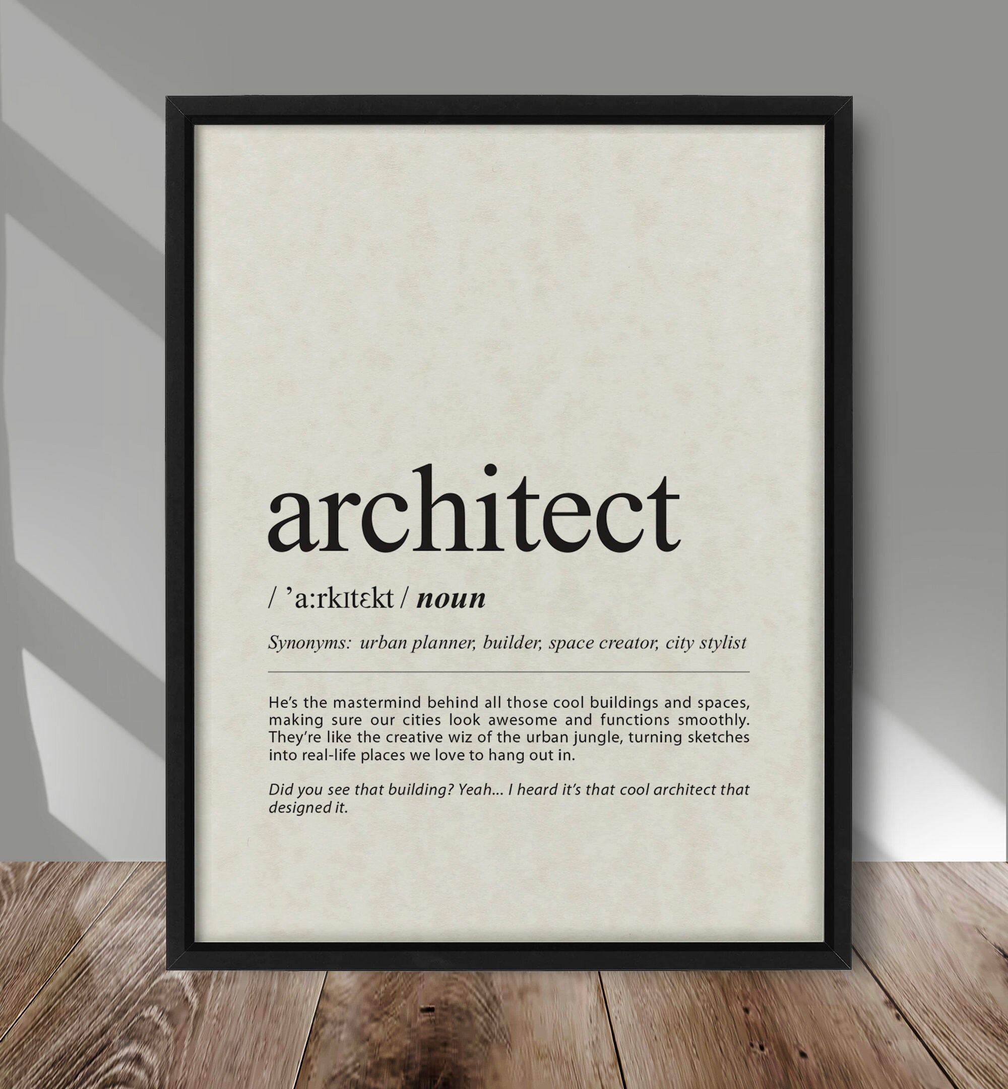 Architect Definition Print Fun Dictionary Definition Art Architect