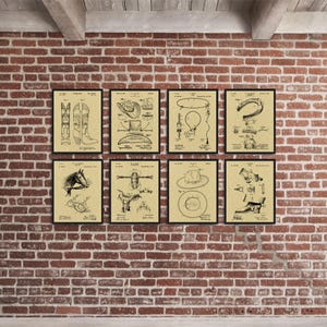 Cowboy Patent Set of 8 Posters, Vintage Western Patent Print, Cowboy ...