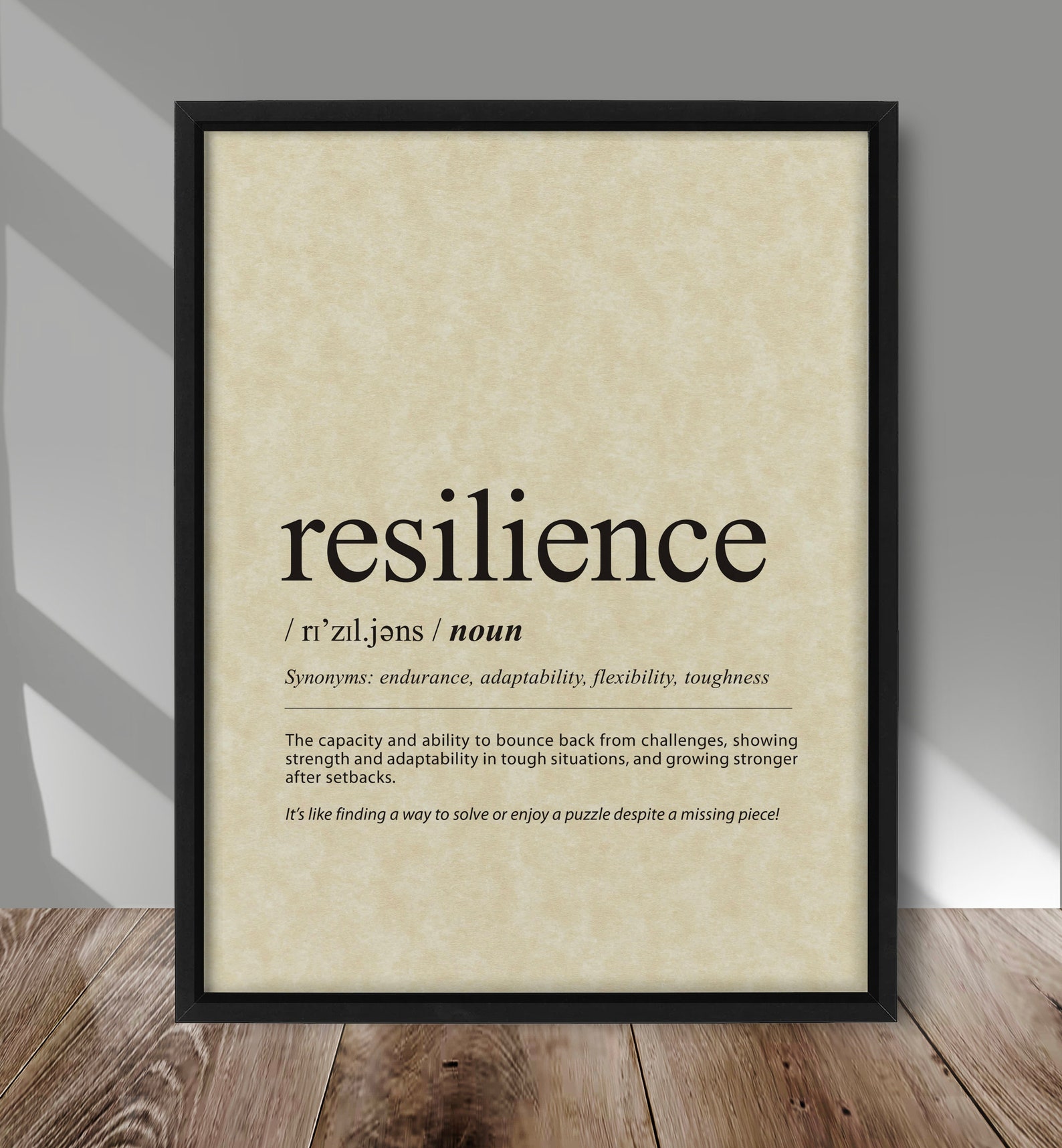 Resilience Definition Poster, Resilience Definition Art Print ...