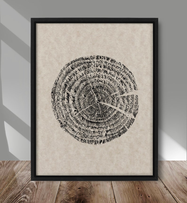 Tree Life Lines Poster, Tree Trunk Print, Tree Life Artwork, Life Line ...