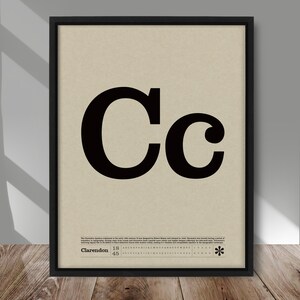 TYPOGRAPHY Print Clarendon Font Poster Clarendon Typography Wall Art ...