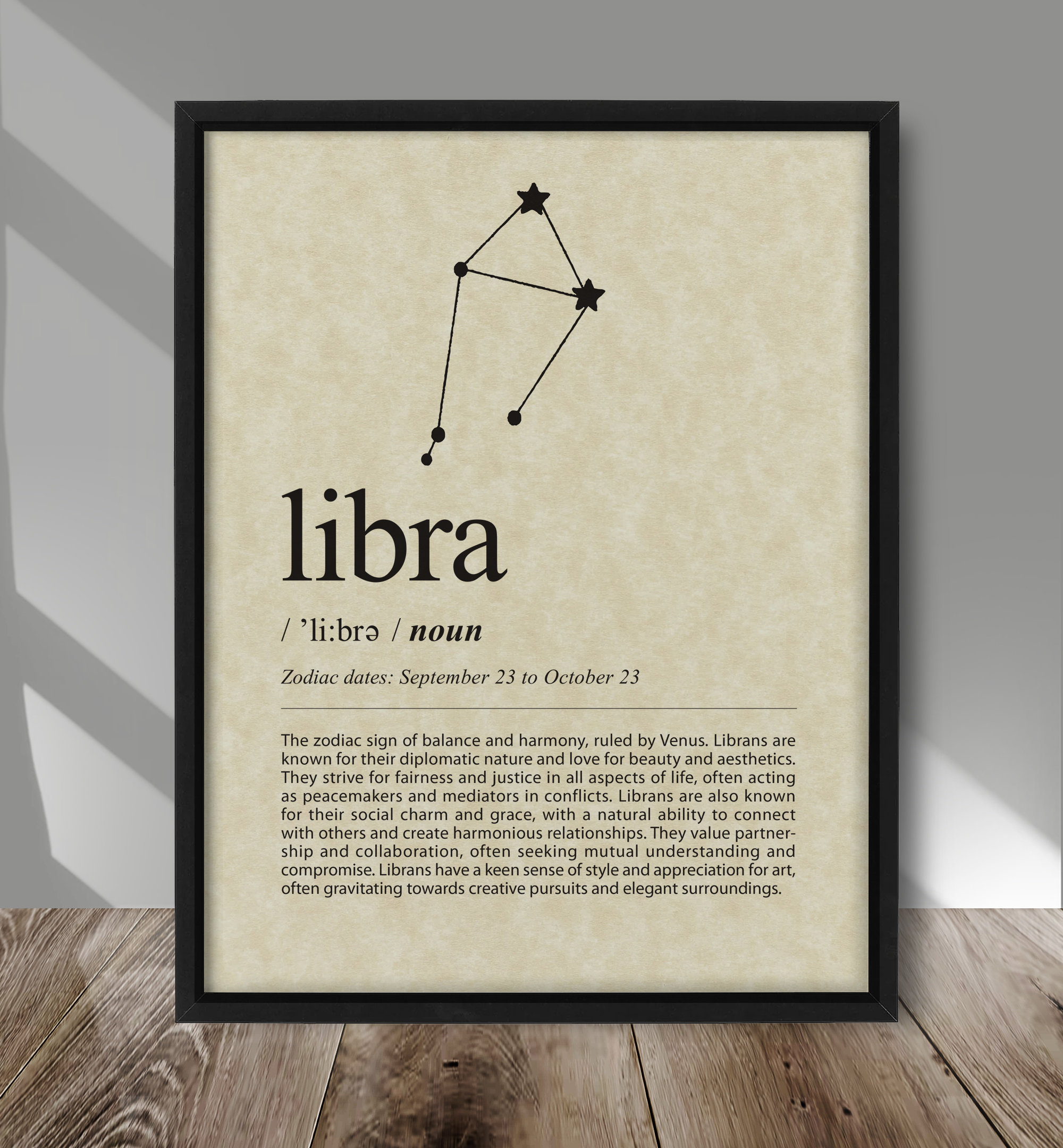 LIBRA DEFINITION ZODIAC Art Print, Zodiac Sign Libra Definition Poster ...