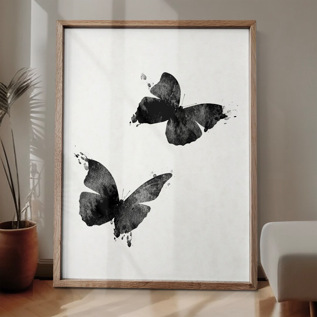 Butterfly Print, Butterfly Art Poster, Butterfly Drawing Print ...