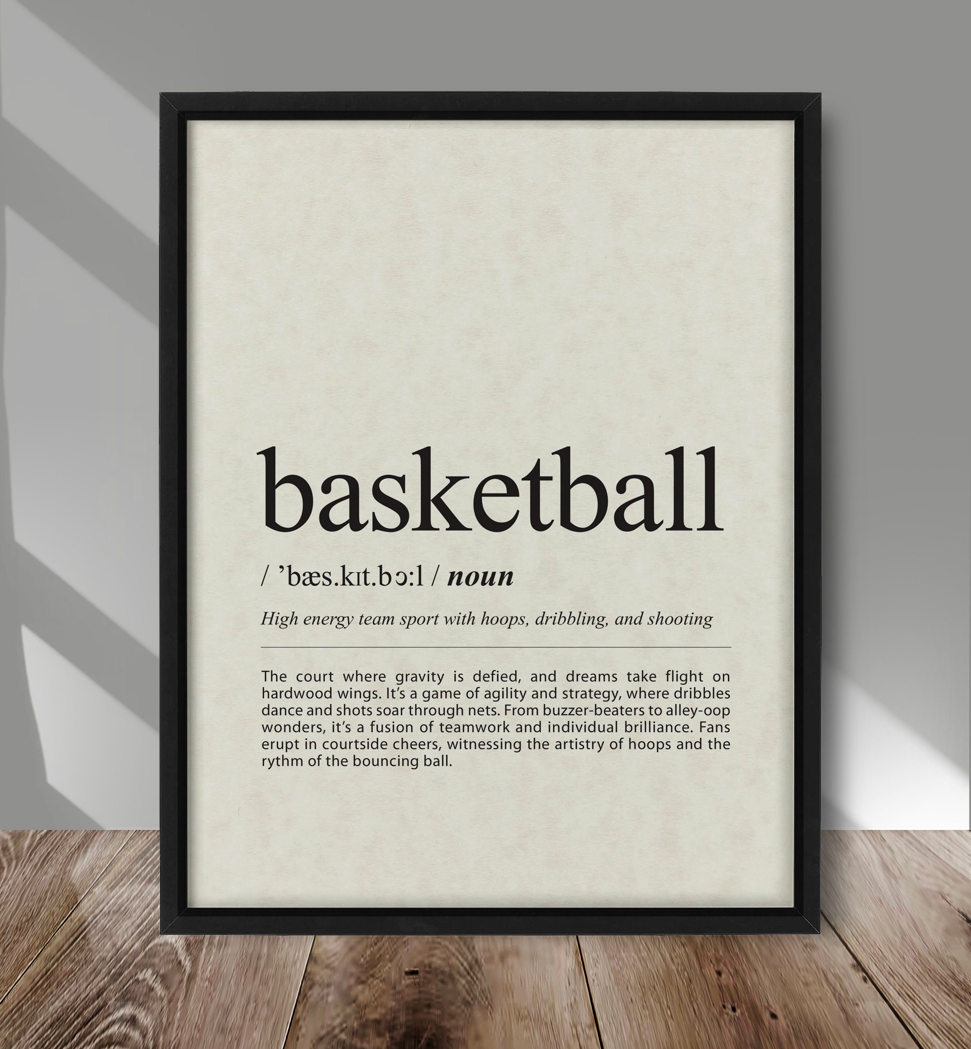 Basketball Definition Print, Basketball Definition Wall Decor, Sport ...