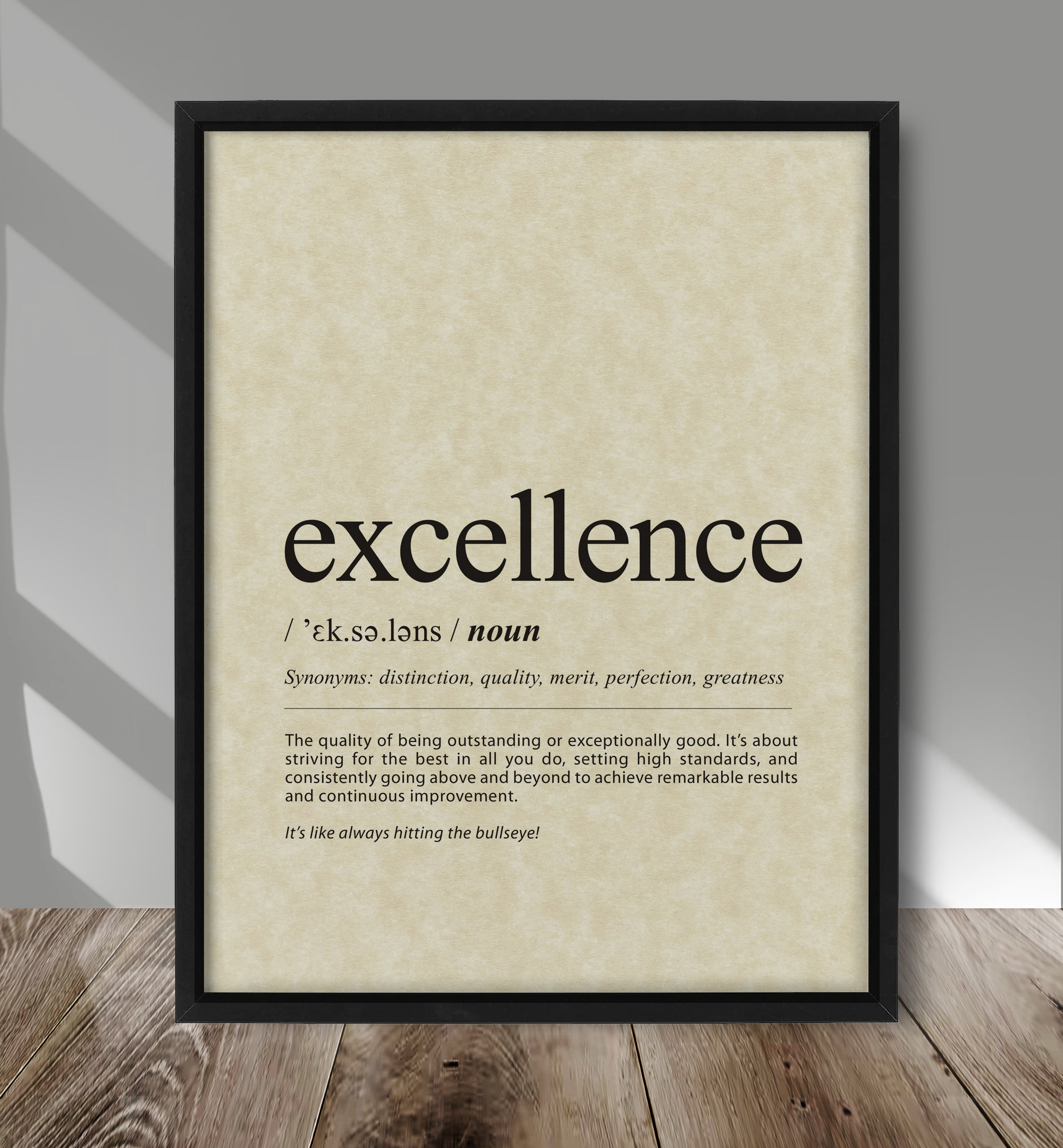 Excellence Definition Print, Excellence Definition Art Poster ...