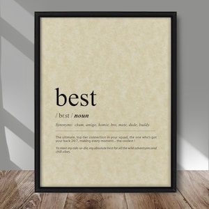 Best Definition Poster, Best Definition Print, Cool Definition Wall Art ...
