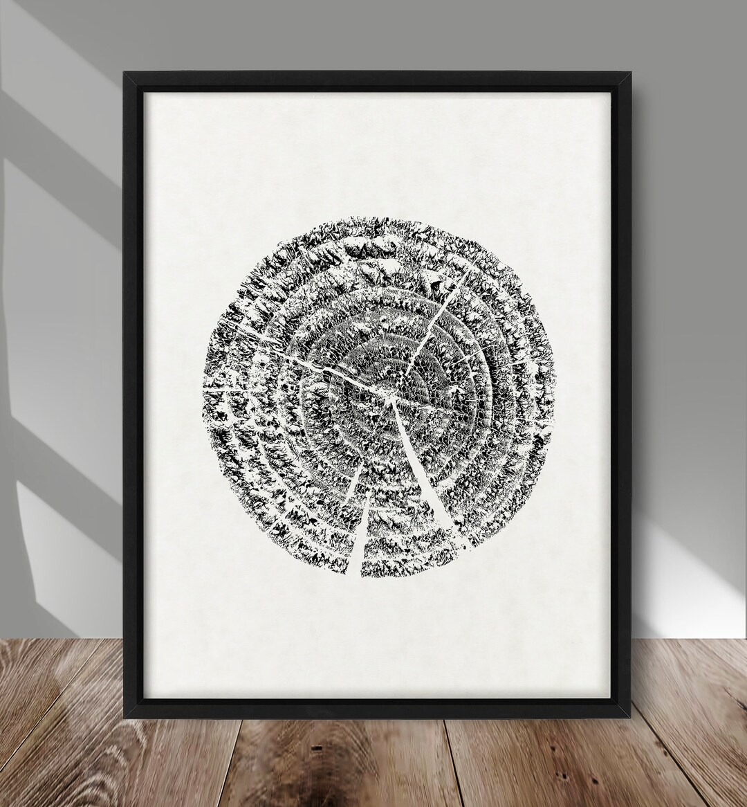 Tree Lifeline Poster, Tree Trunk Print, Tree Life Artwork, Life Line ...