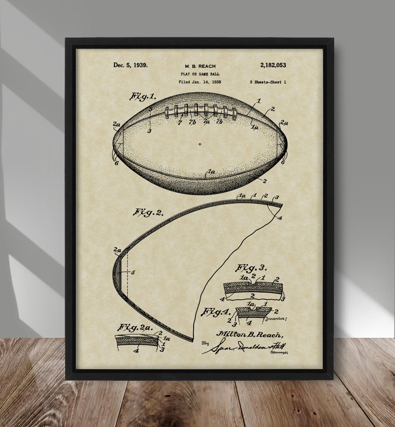 Foot Ball Patent Print, Game Ball Patent Poster, American Football ...