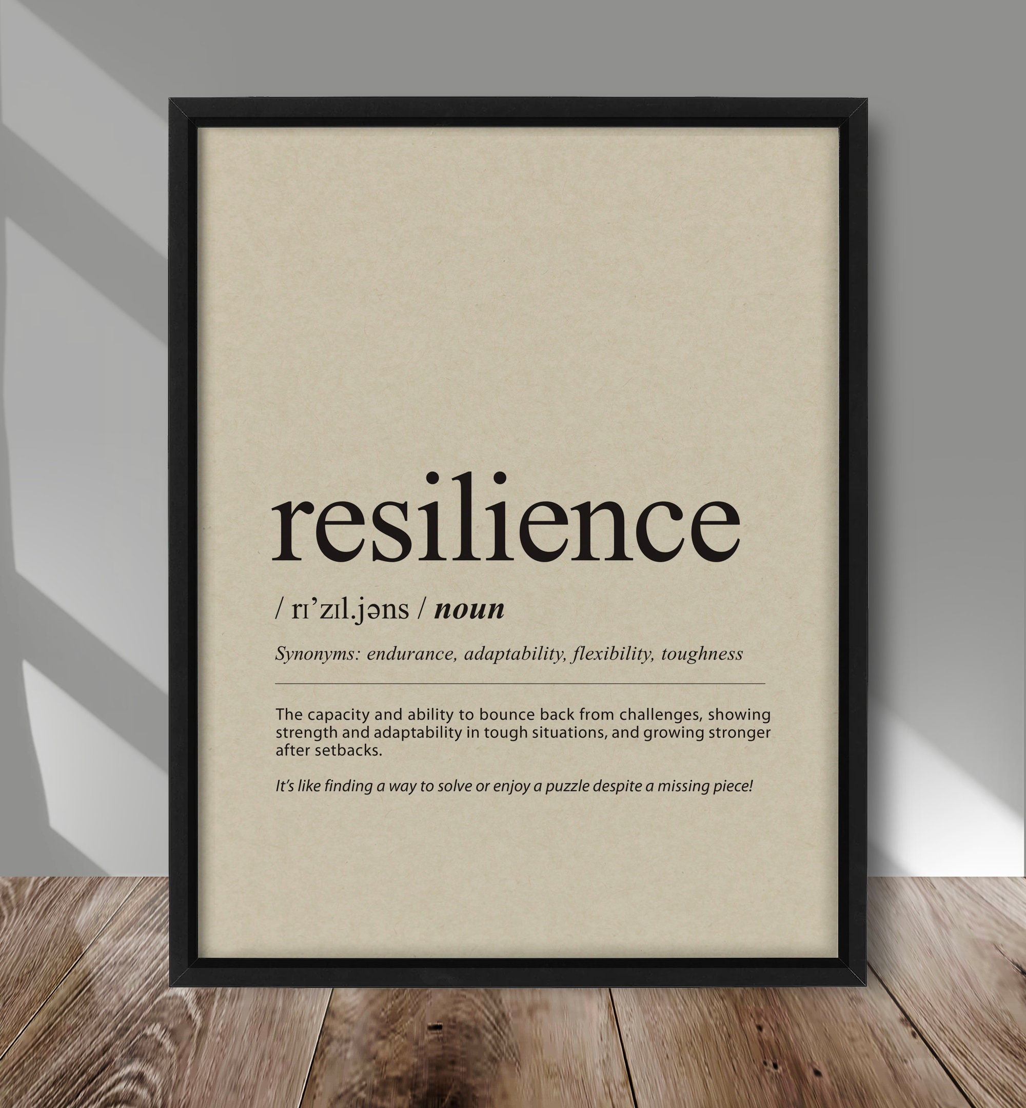 Resilience Definition Poster, Resilience Definition Art Print ...