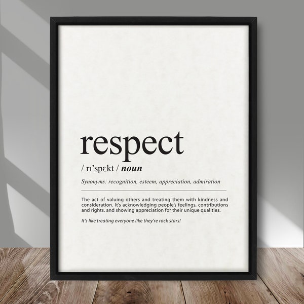 Respect Poster - Etsy