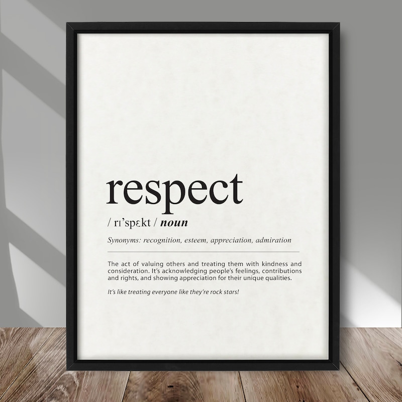 Respect Poster - Etsy
