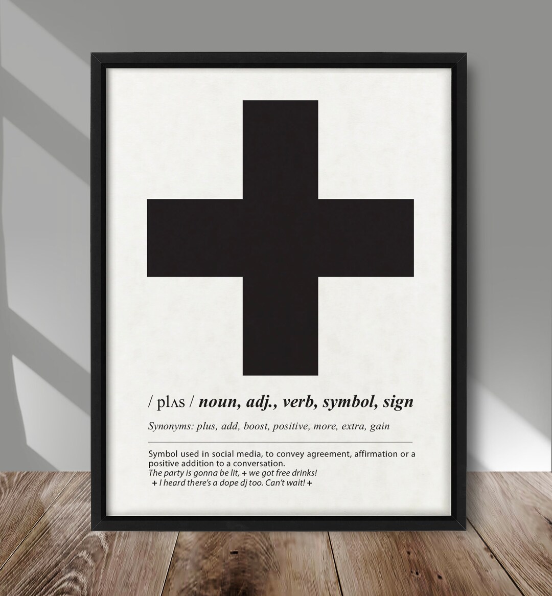 Plus Definition Print, Positive Definition Print, Add, More, Boost ...