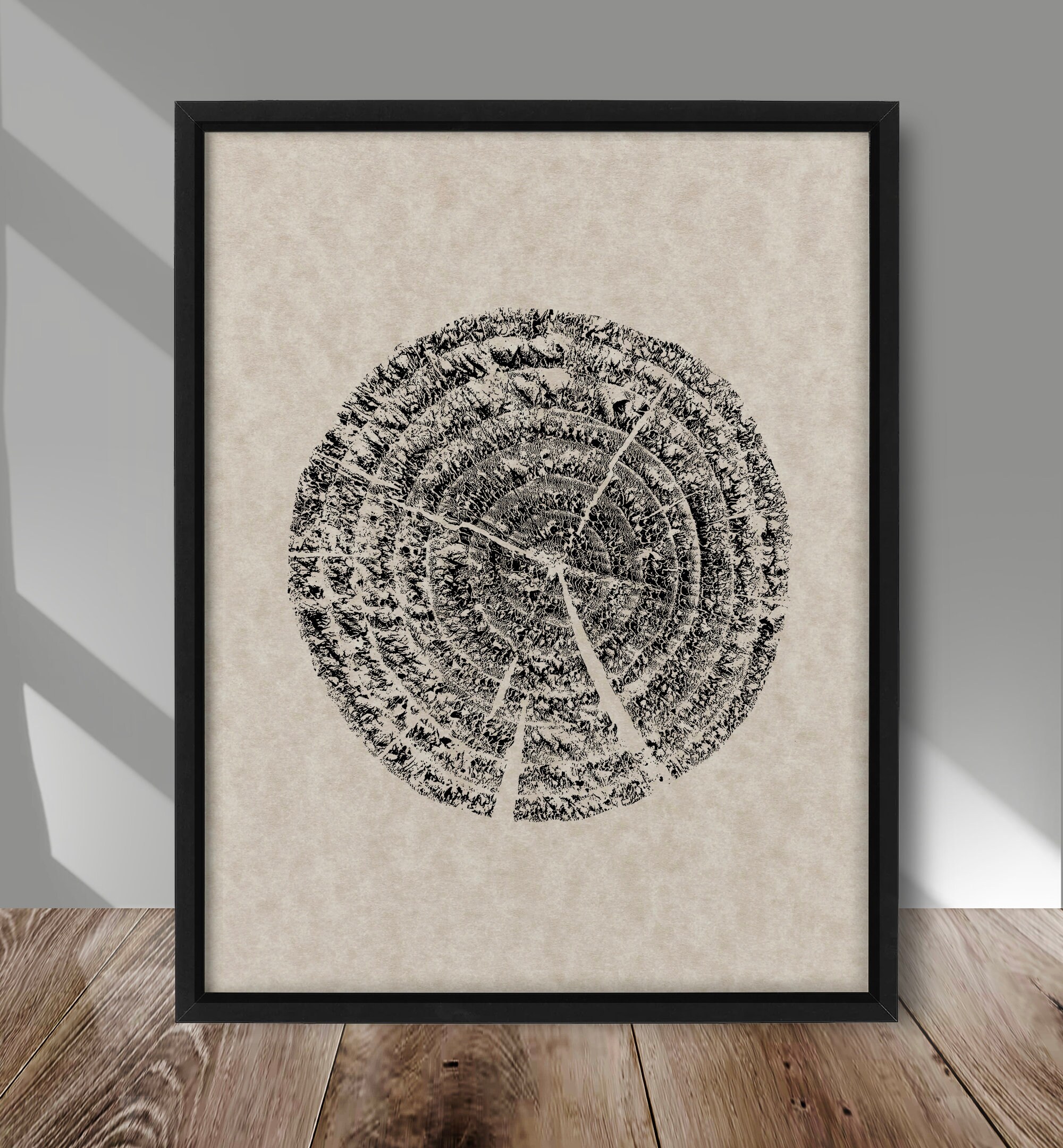Tree Lifeline Poster, Tree Trunk Print, Tree Life Artwork, Life Line ...