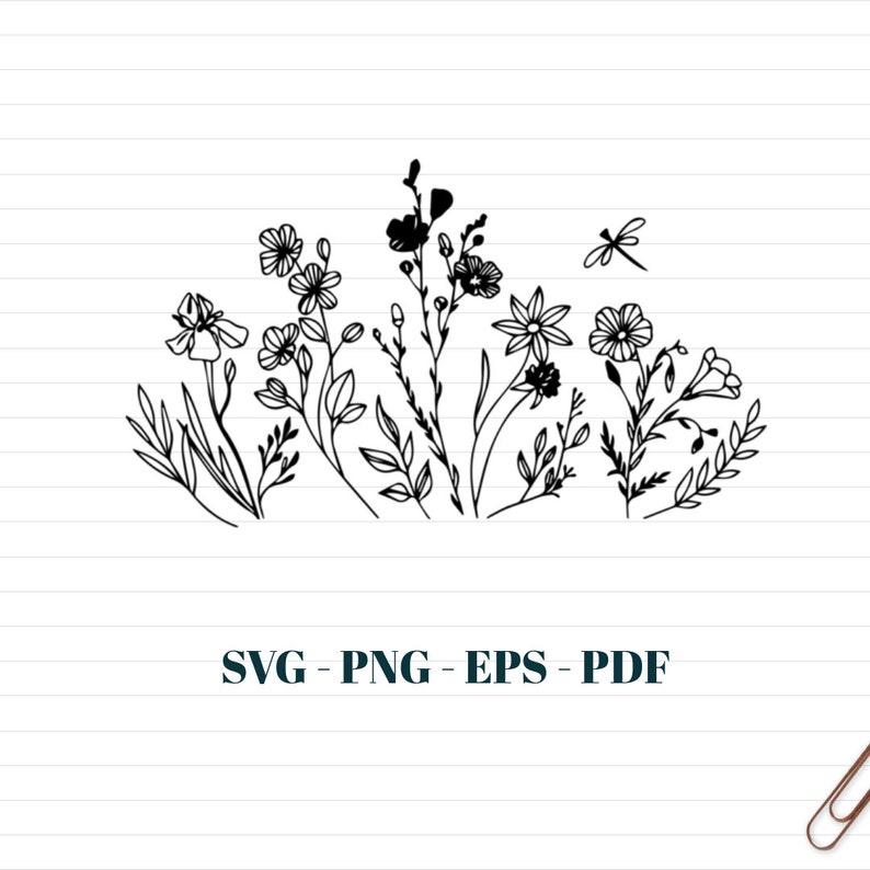 25 Wild Flower Svg, Floral Wreath Svg, Flower Bouquet Svg, Bouquet Svg ...