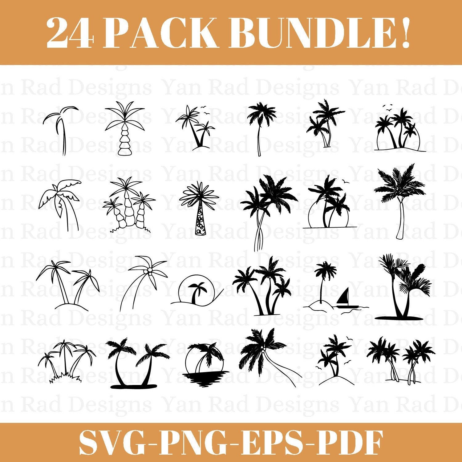 Palm Tree Svg Bundle Palm Tree Png Bundle Palm Tree Clipart Palm Tree Svg Cut Files For
