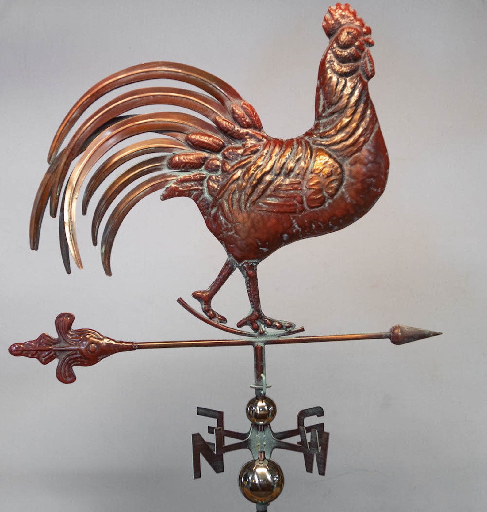 2D Strutting, Rooster Weathervane, Antique Weathervane, Vintage Style ...