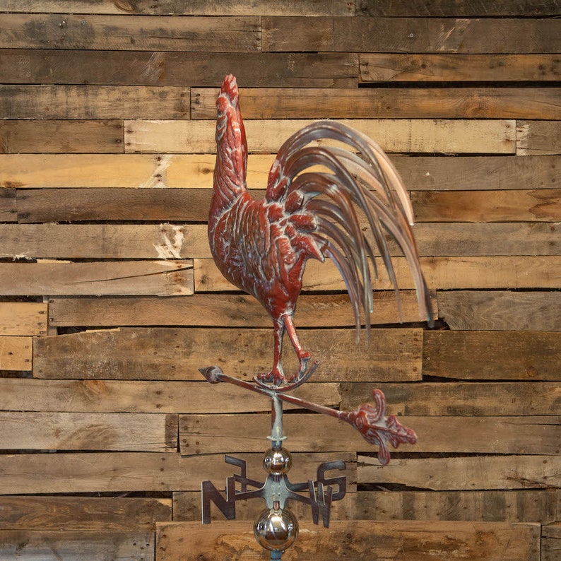 2D Strutting, Rooster Weathervane, Antique Weathervane, Vintage Style ...