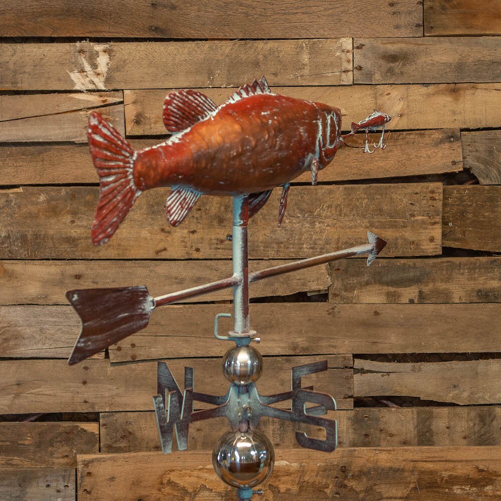 3D Largemouth Bass Weathervane, Antique Weathervane, Vintage Style ...
