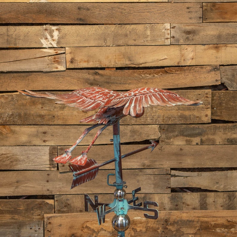 3D Heron Weathervane, Antique Weathervane, Vintage Style Design Copper ...