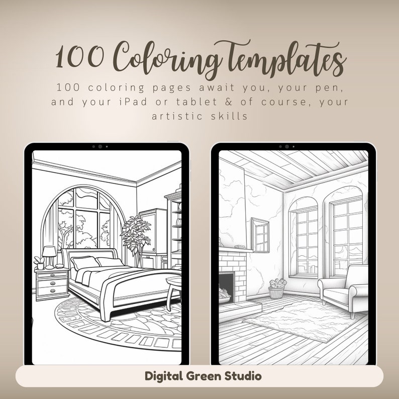 130+ Bedroom Coloring Pages, Adult Coloring Book, Bedroom Designs to ...