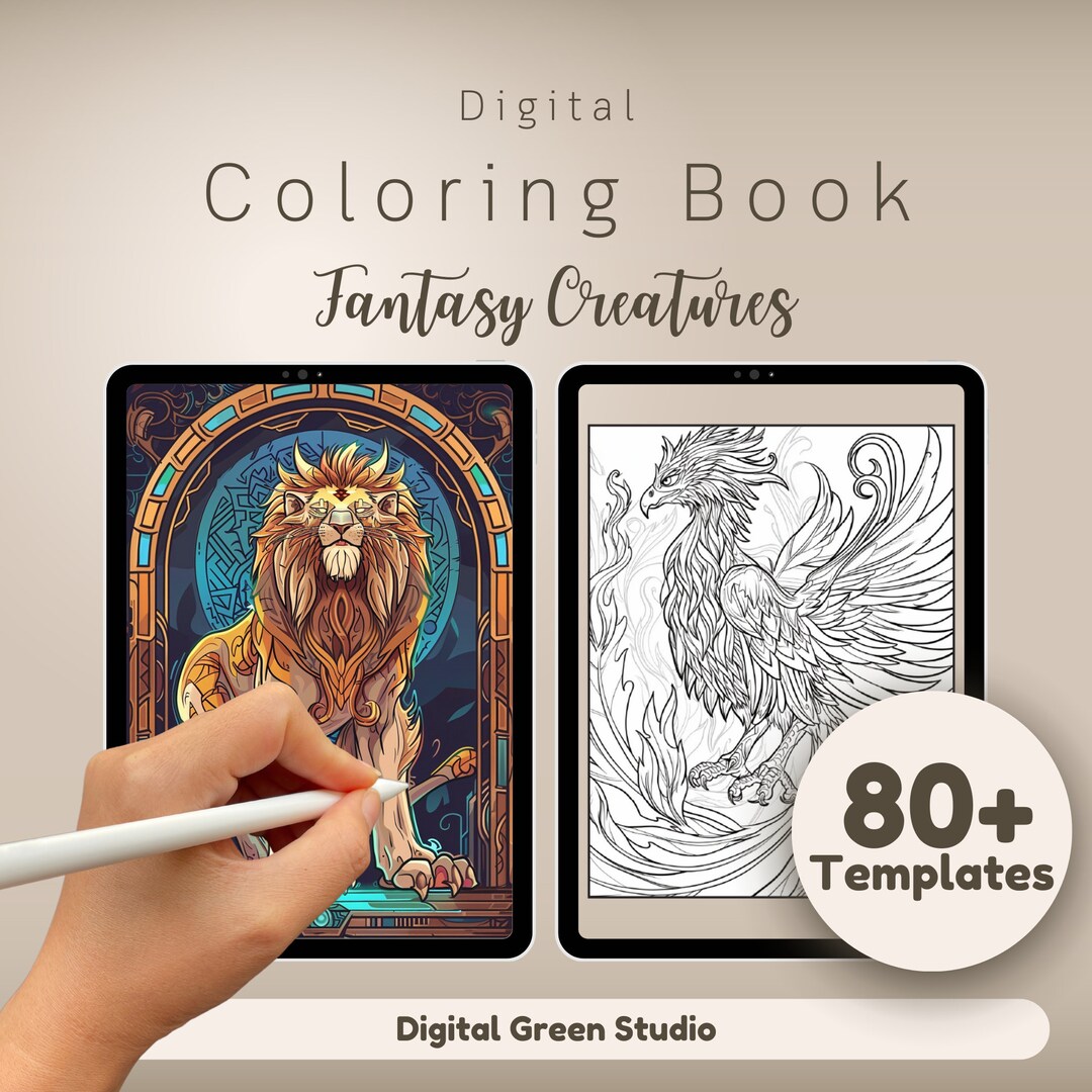 85+ Fantasy Creatures Coloring Pages, Adult&kids Coloring Book ...