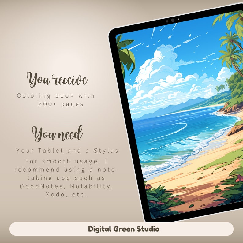 200+ Ocean Beaches Coloring Pages, Adult Coloring Book, Beach Designs ...