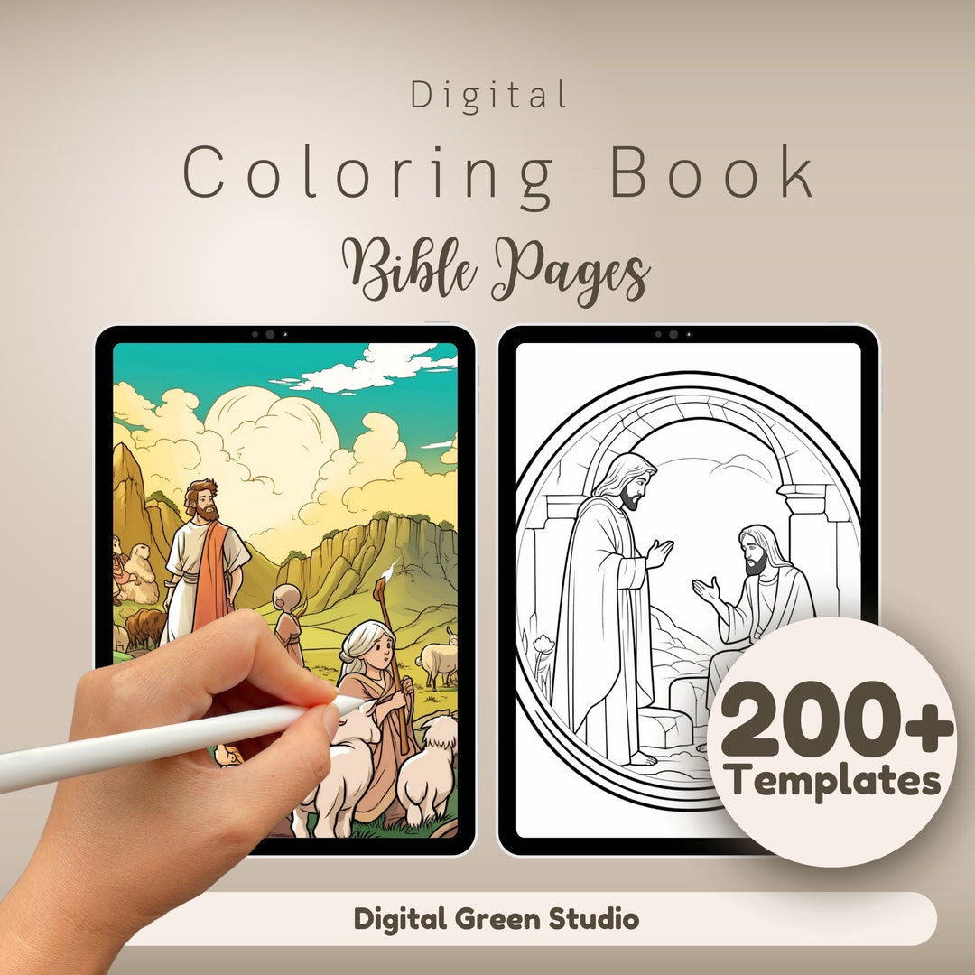 200+ Bible Coloring Pages, Bible Kids Coloring Book, Simple Bible ...