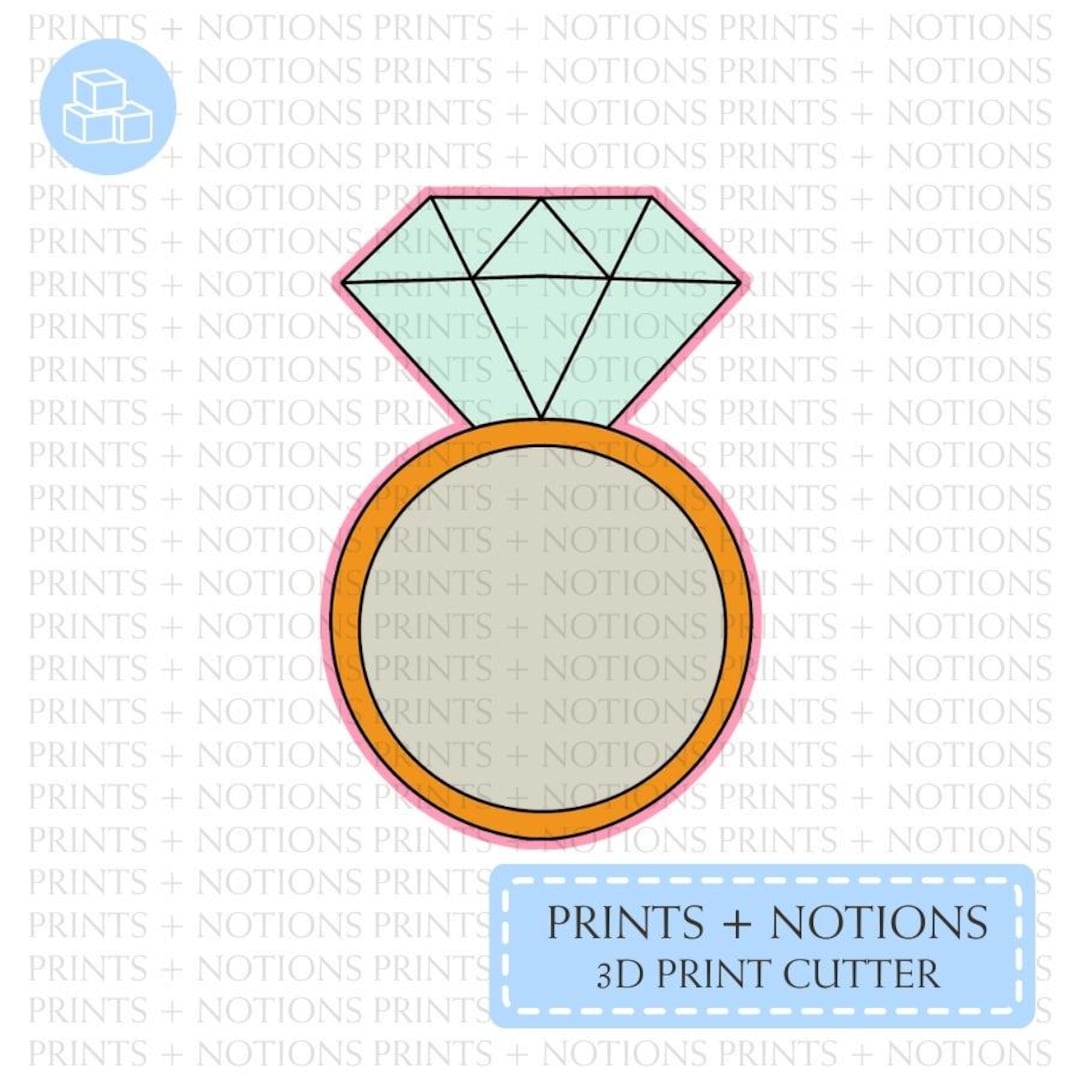 Diamond Wedding Ring Cookie Cutter | Polymer Clay Cutters | Ceramic ...