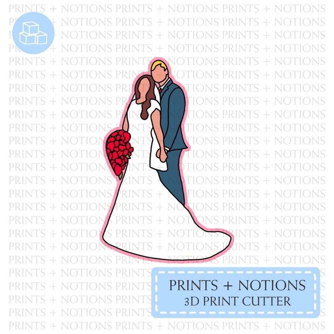 Bride and Groom Wedding Cookie Cutter | Polymer Clay Cutters | Ceramic ...