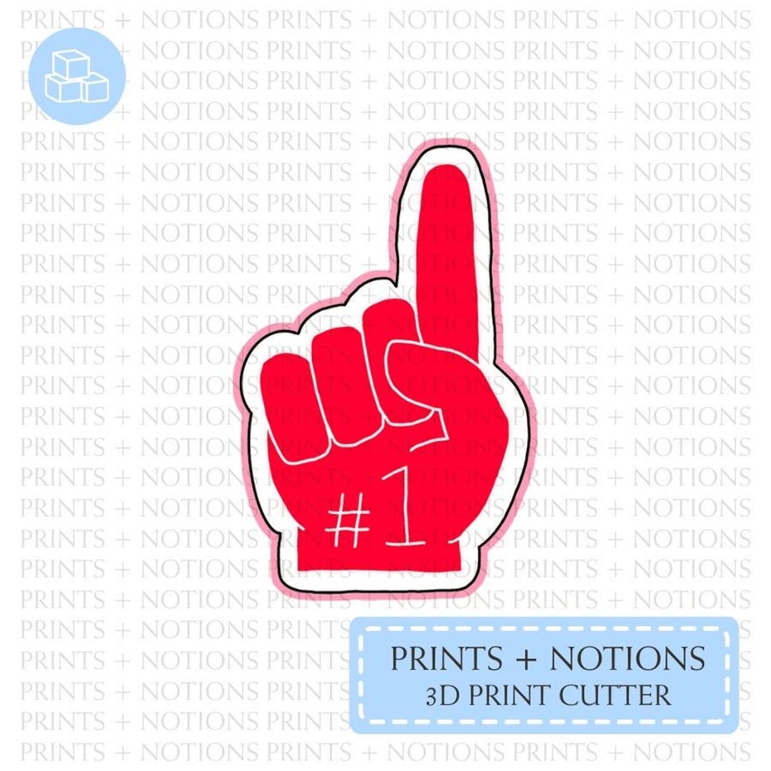 Foam Hand #1 Sports Fan Cookie Cutter | Polymer Clay Cutters | Ceramic ...