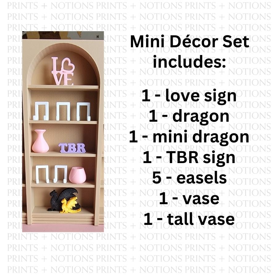 3D Printed Mini Decor | Set of 11 | Bookcase Collection - Etsy