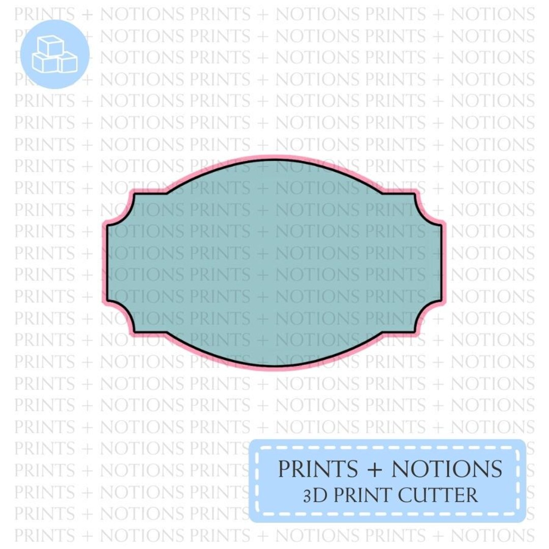 Plaque V.7 Banner Label Shape Cookie Cutter | Polymer Clay Cutters ...