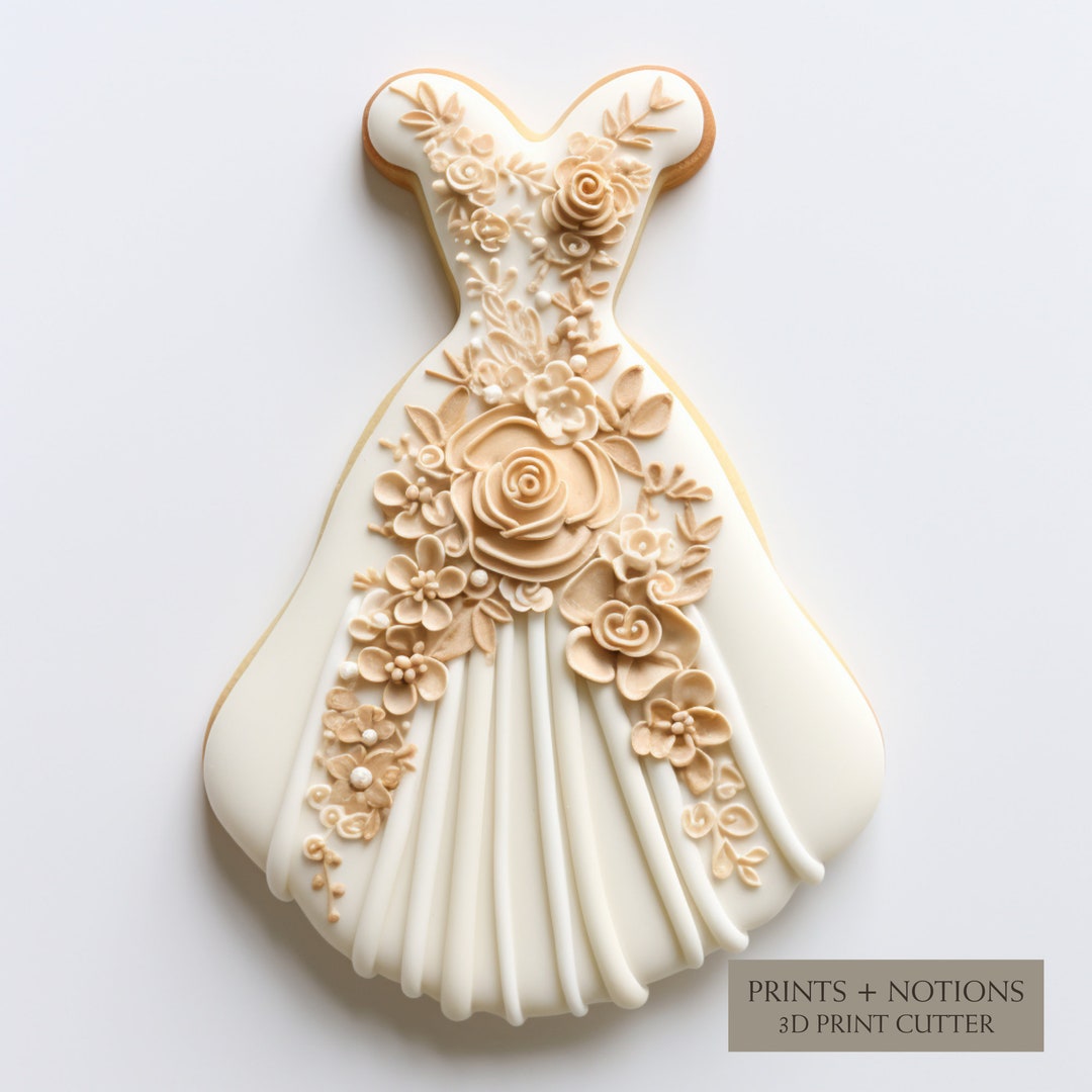 Wedding Dress Prom Dress Cookie Cutter | Polymer Clay Cutters | Ceramic ...
