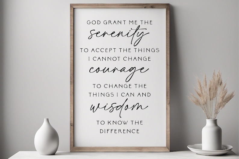 Serenity Prayer Svg File | Png Svg INSTANT DOWNLOAD | God Grant Me the ...