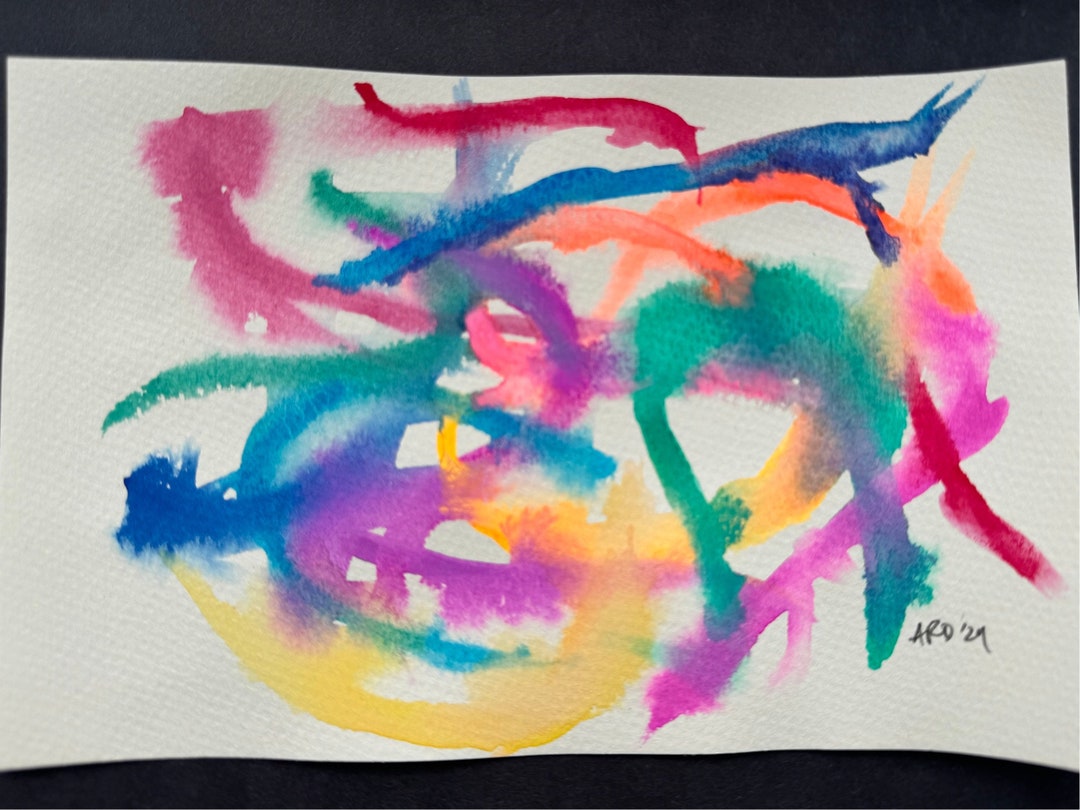 Watercolor Movement Original Painting Digital Print Small Wall Art ...