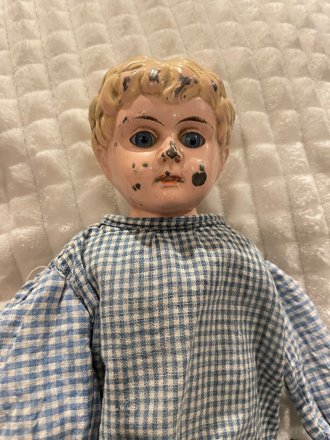 Antique Minerva Metal Head Doll - Etsy