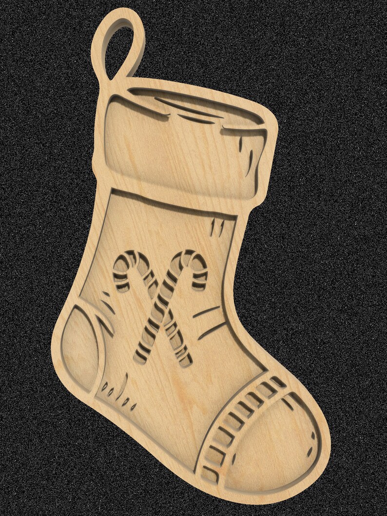 Christmas Stockings Layered Ornaments Laser Cutting File - Etsy
