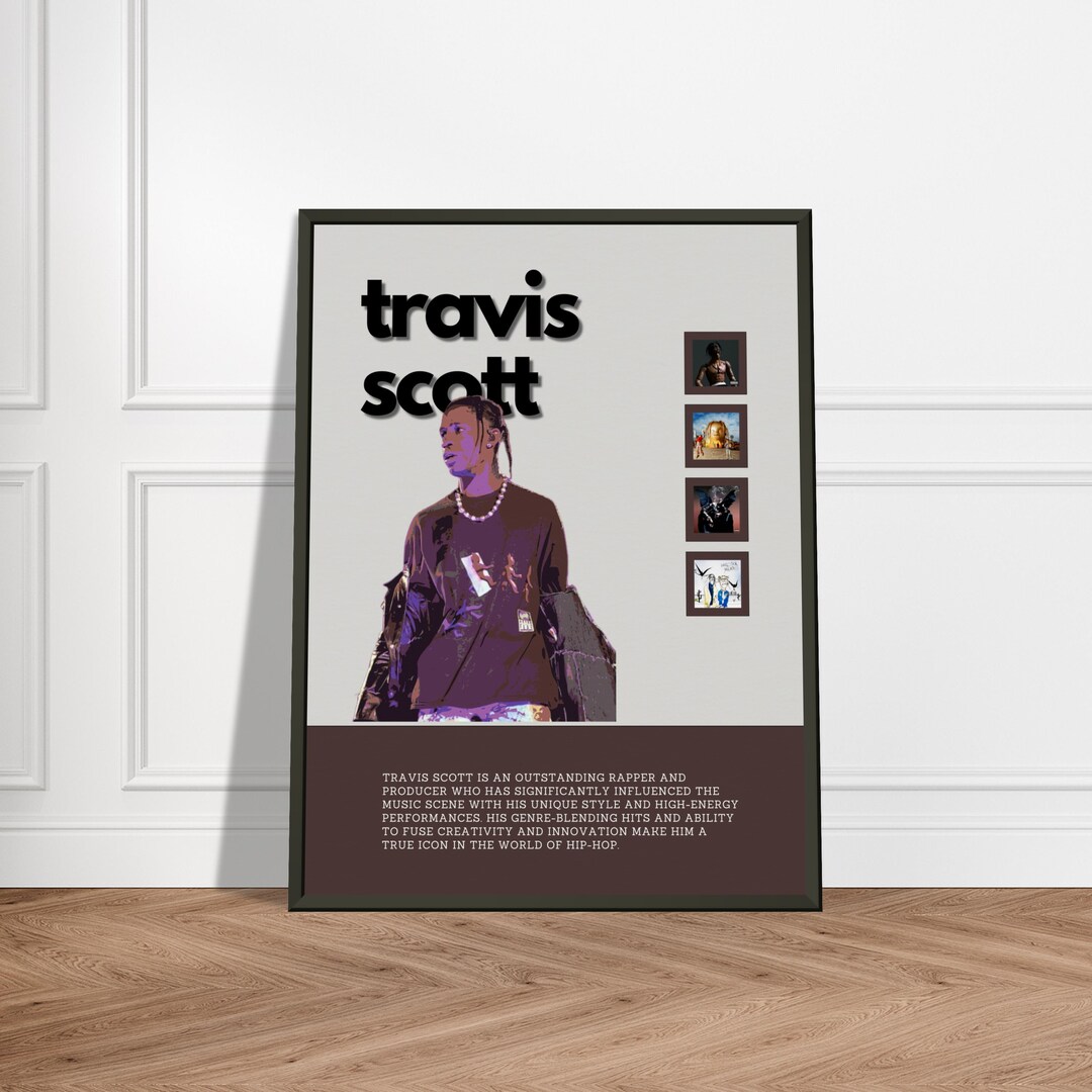 Travis Scott Digital Poster Download // Musicians Rapper - Etsy