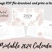 Printable Minimalist Floral 2024 Calendar Instant Download and Print - Etsy