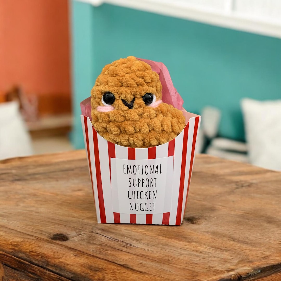 No-sew PATTERN: Crochet Amigurumi Chicken Nugget Keychain - Etsy