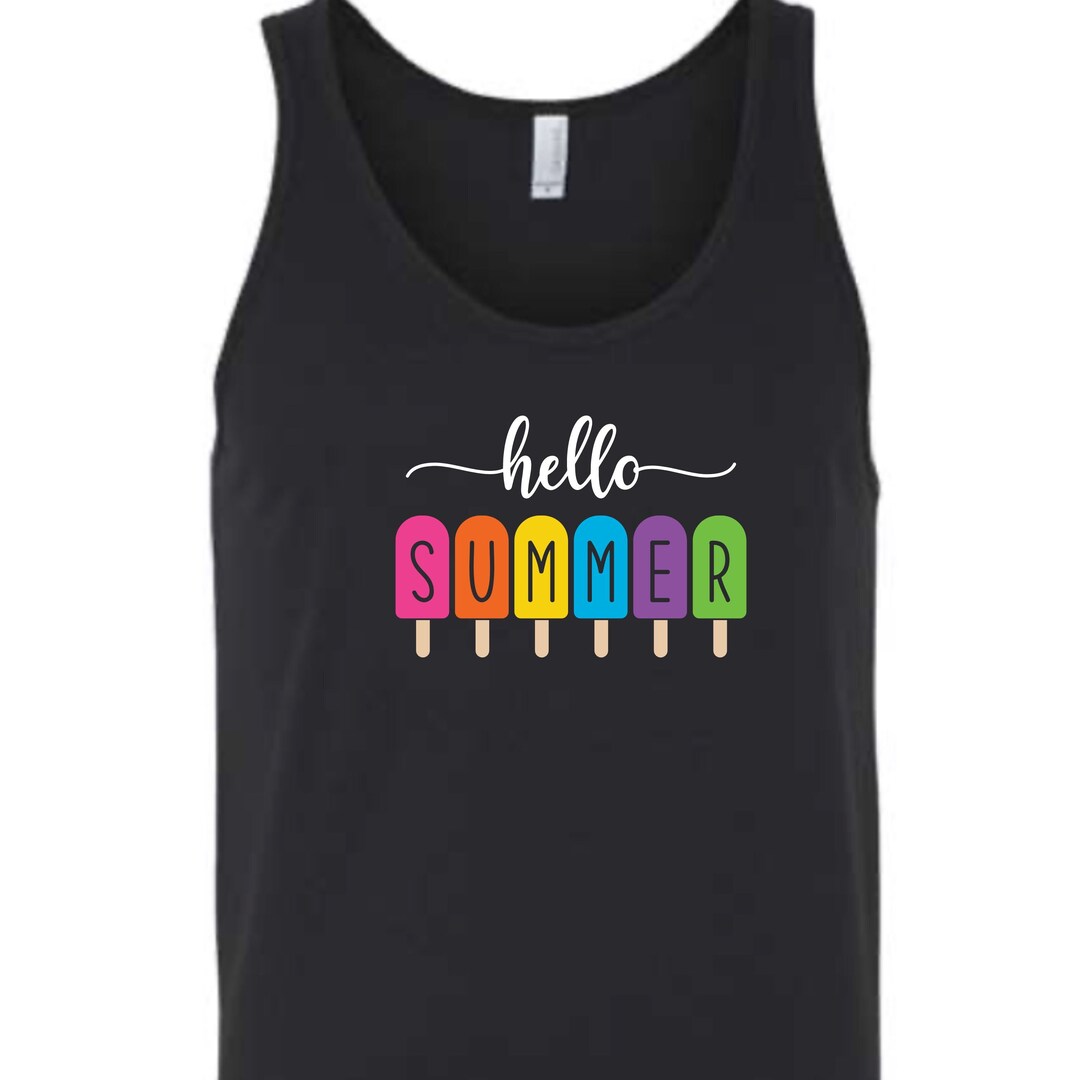 Summer Tank Top, Fun Hello Summer Tank Top , Summer Popsicles Tank Top ...