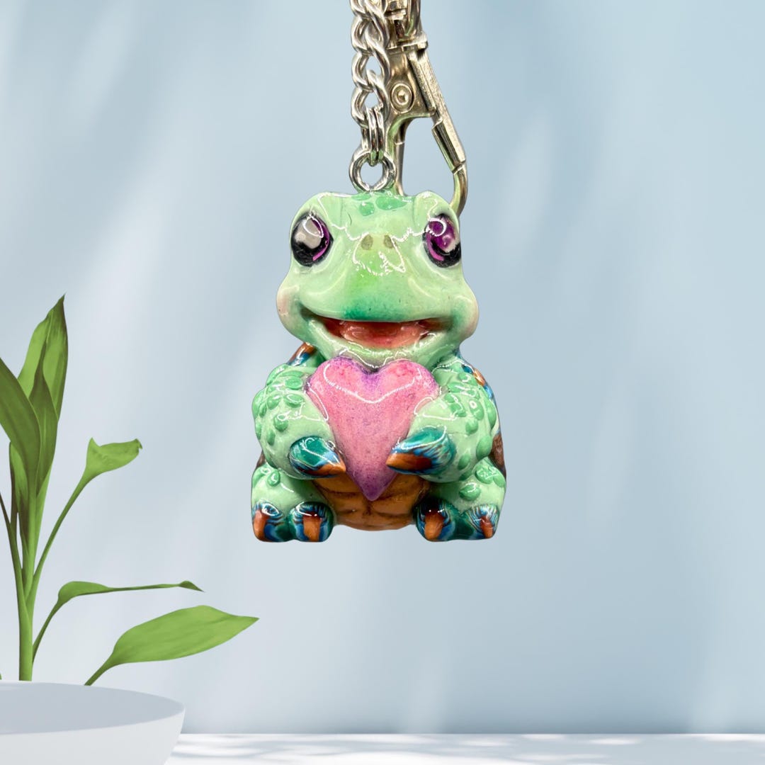 Handmade Sea Turtle Charm | Baby Turtle Keychain - Etsy