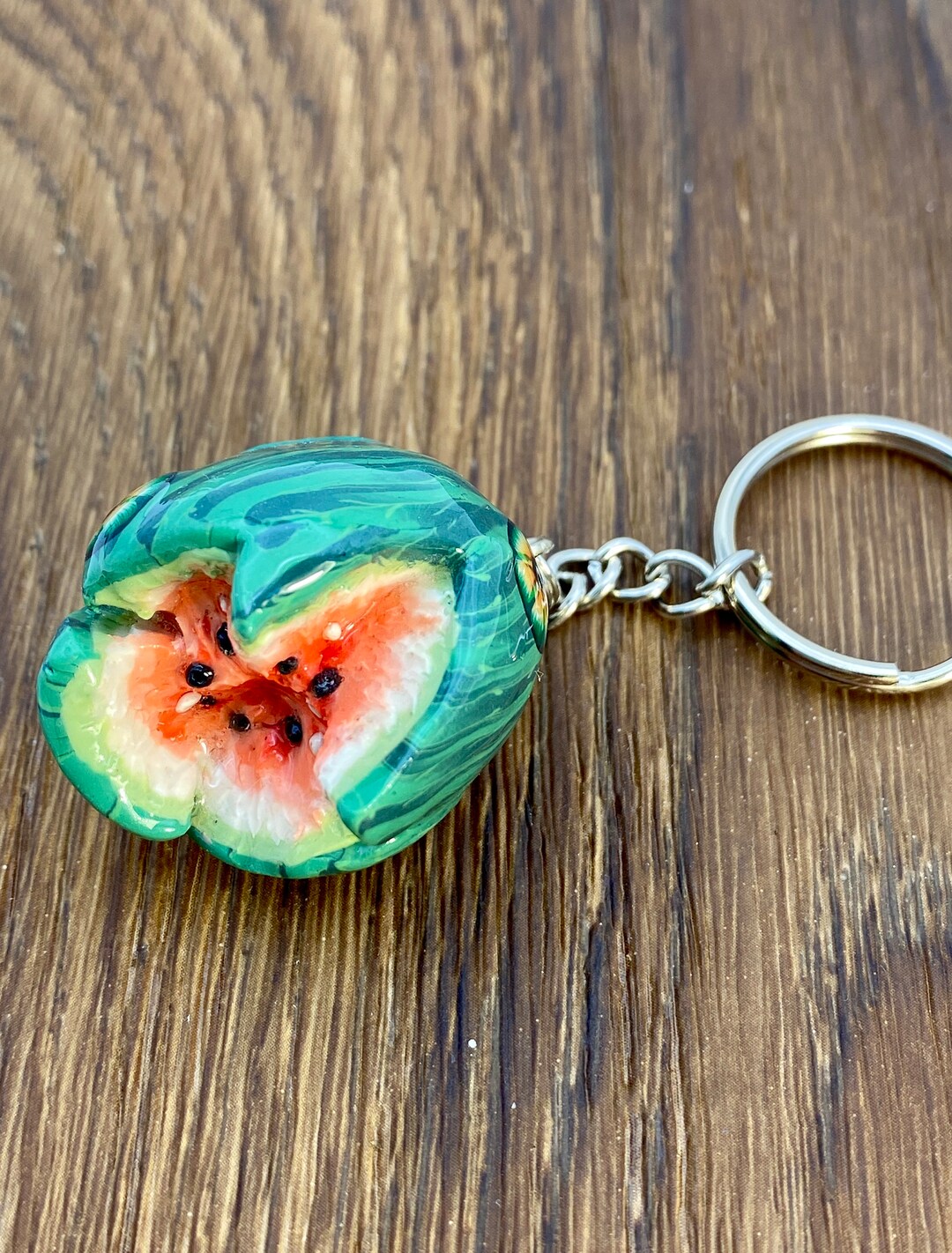 Watermelon Keychain Watermelon Charm Polymer Clay Keychain Mini ...