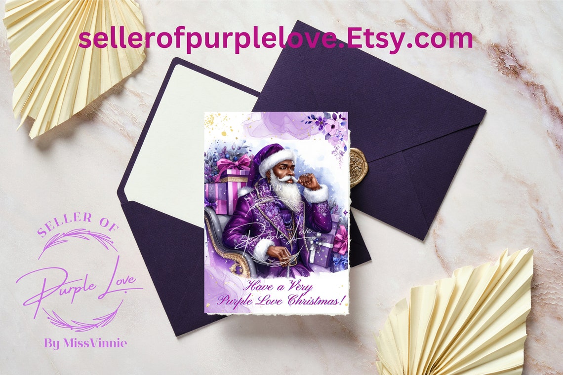 SALE Sending You Lots of Purple Love Digital Download 5x7 Christmas ...
