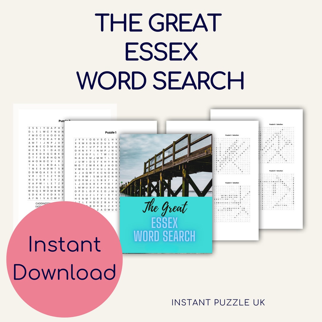 The Great Essex Word Search - 69 Instant Downloadable Word Searches ...