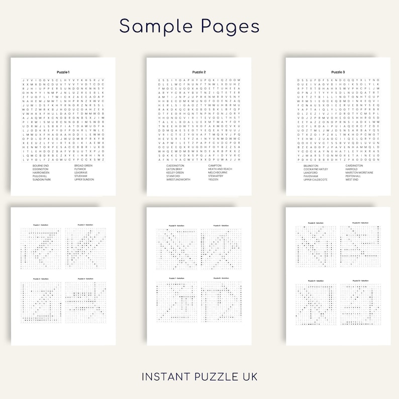 The Great North East England Word Search - 79 Instant Downloadable Word ...