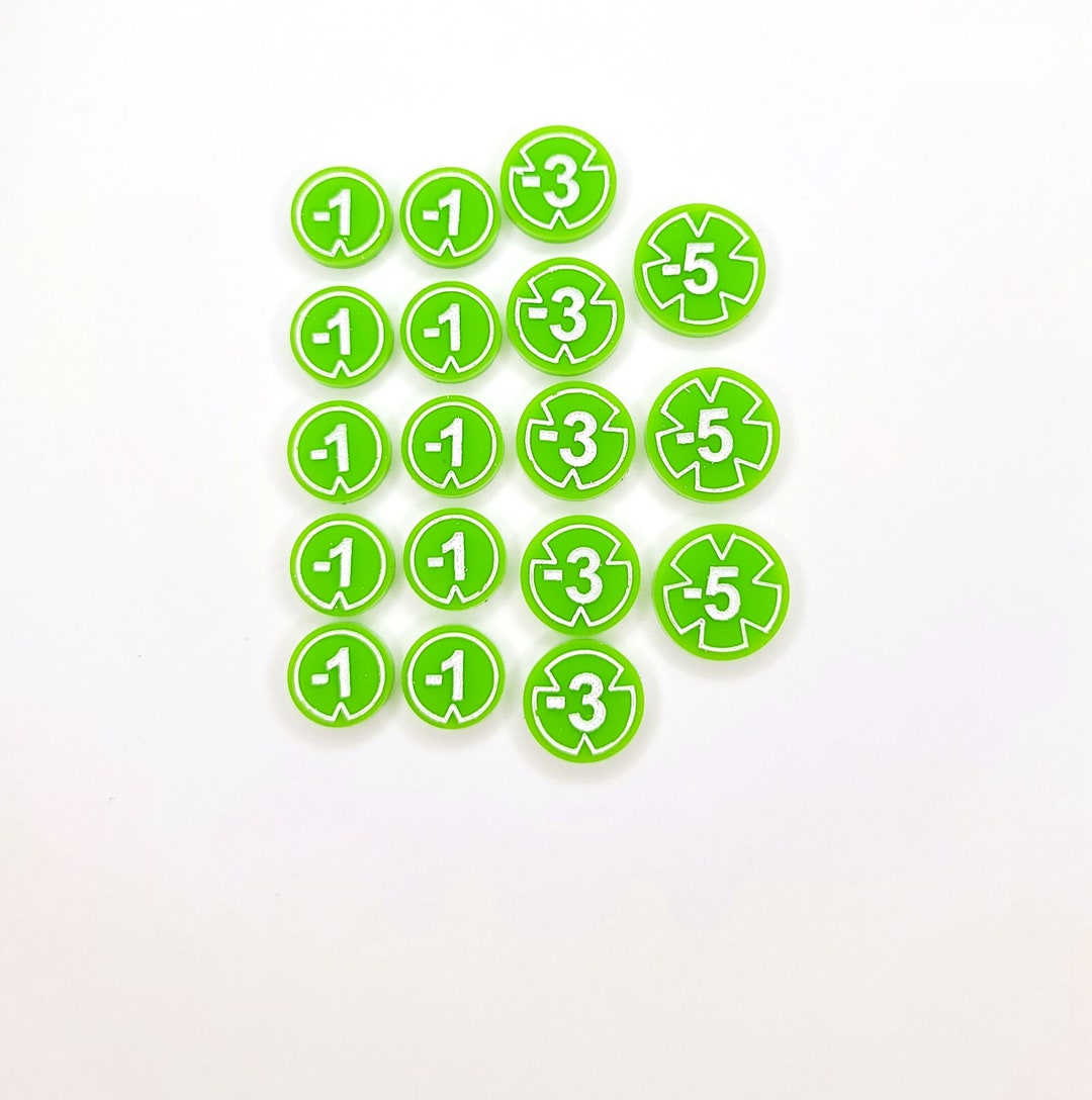 Neon Green Acrylic Damage Counters Compatible With Lorcana - Etsy