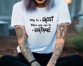 Gothic Shirt Spooky Ghost Design Goth Witchy Clothes Aesthetic Emo ...